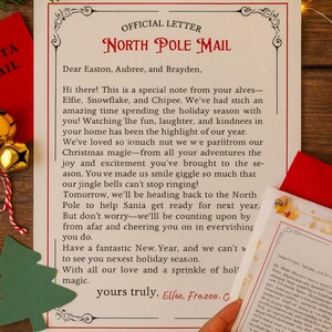 Editable Elf Goodbye Letter • Instant Download • Farewell From “north ...