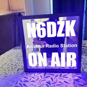 Ham Radio LED on Air Call Sign Mirror Light - Etsy