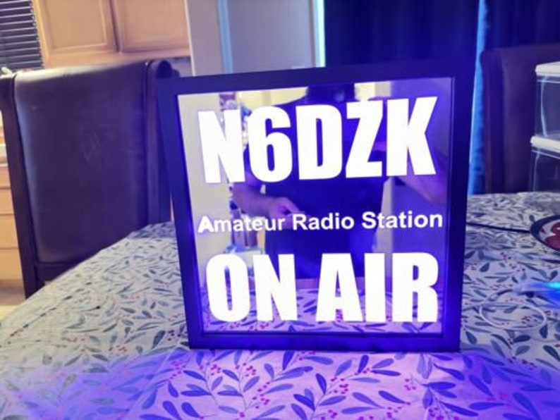 Ham Radio LED on Air Call Sign Mirror Light - Etsy