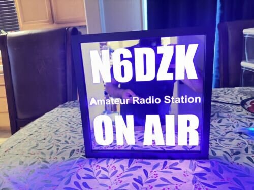 Ham Radio LED on Air Call Sign Mirror Light - Etsy