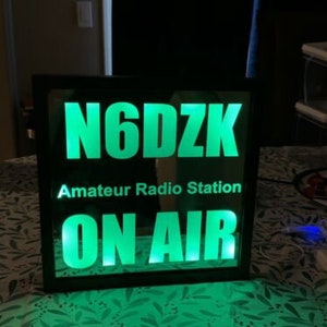 Ham Radio LED on Air Call Sign Mirror Light - Etsy