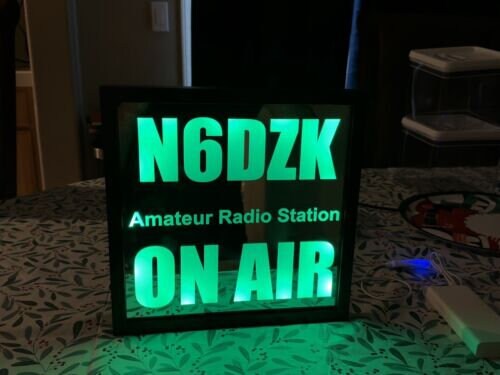 Ham Radio LED on Air Call Sign Mirror Light - Etsy