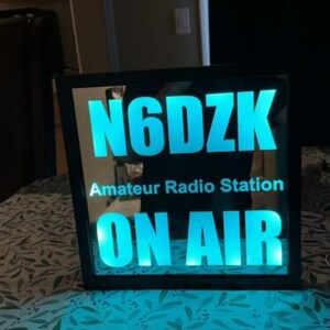 Ham Radio LED on Air Call Sign Mirror Light - Etsy