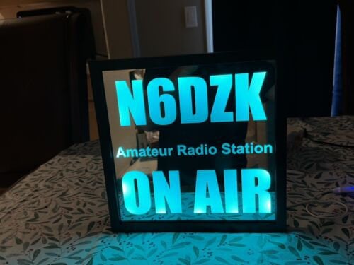 Ham Radio LED on Air Call Sign Mirror Light - Etsy