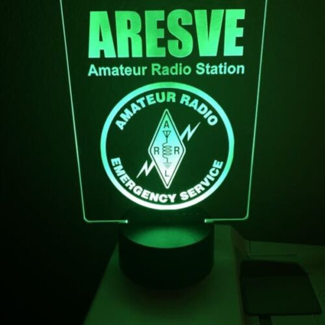 LED Ham Radio ARES Desktop Sign - Etsy