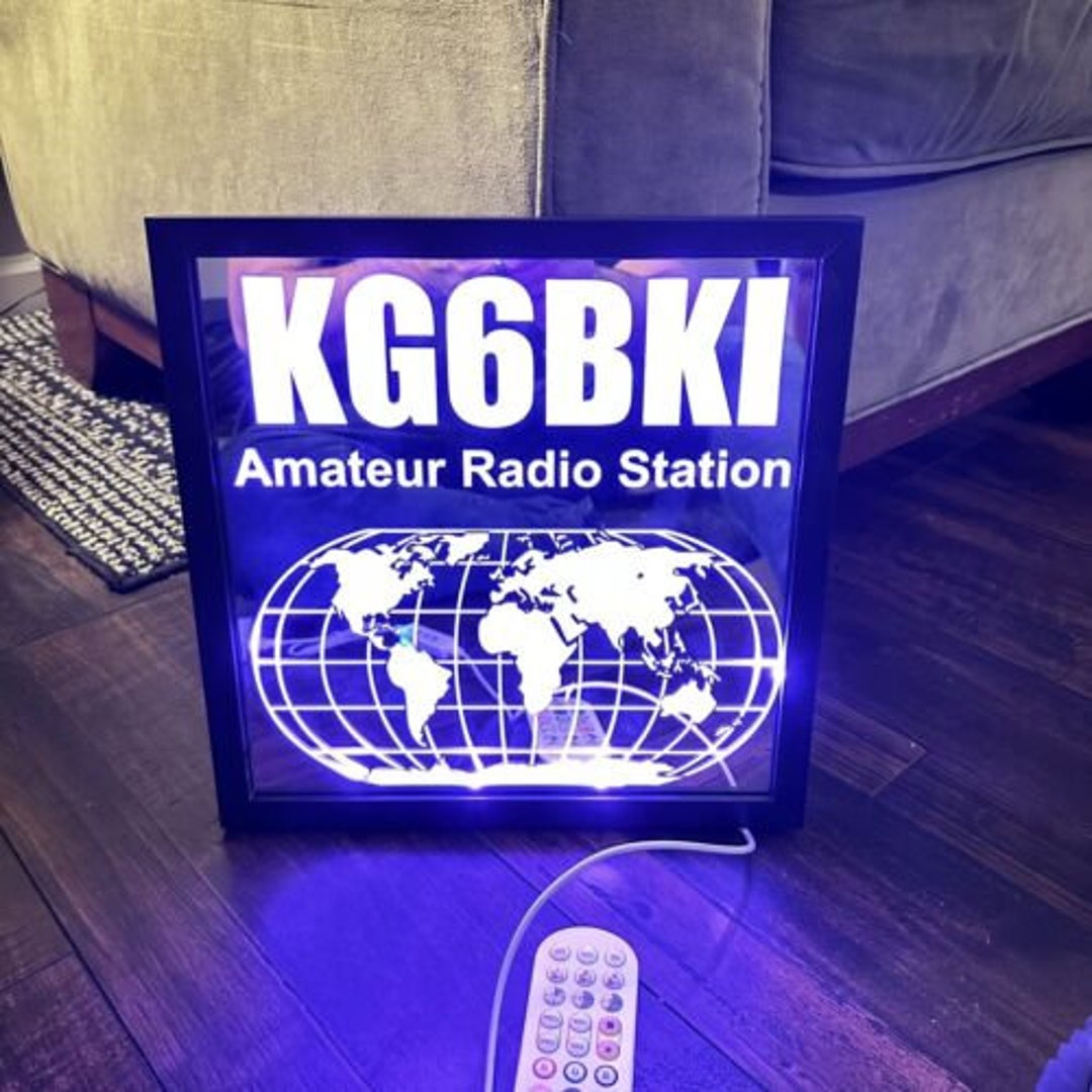 Ham Radio LED Globe Sign Mirror Light - Etsy