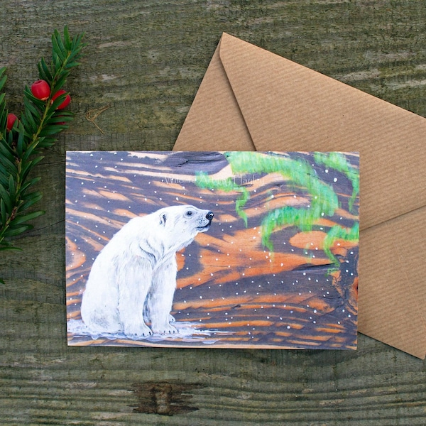 Polar Bear Card - Etsy