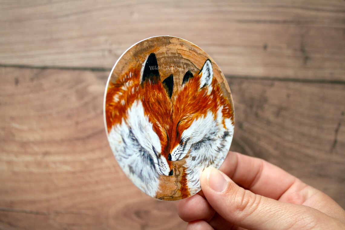 Fox Vinyl Sticker Wildlife Art - Etsy