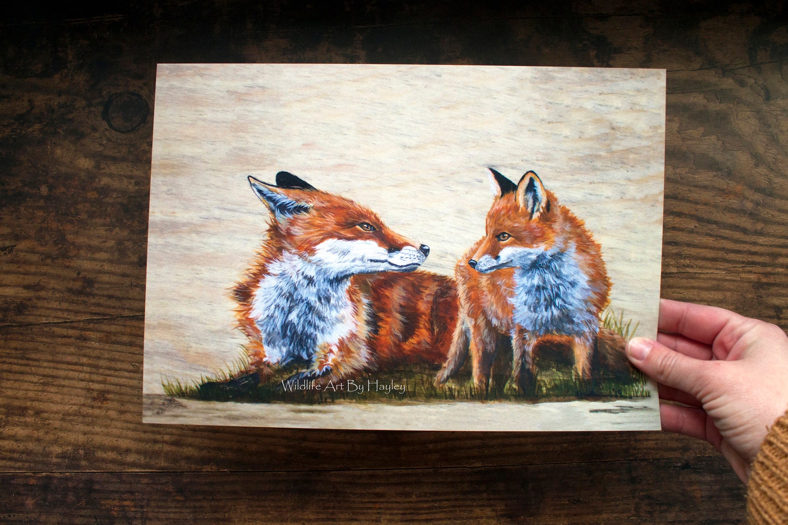 Fox Family Art Print A4 Size. | Etsy
