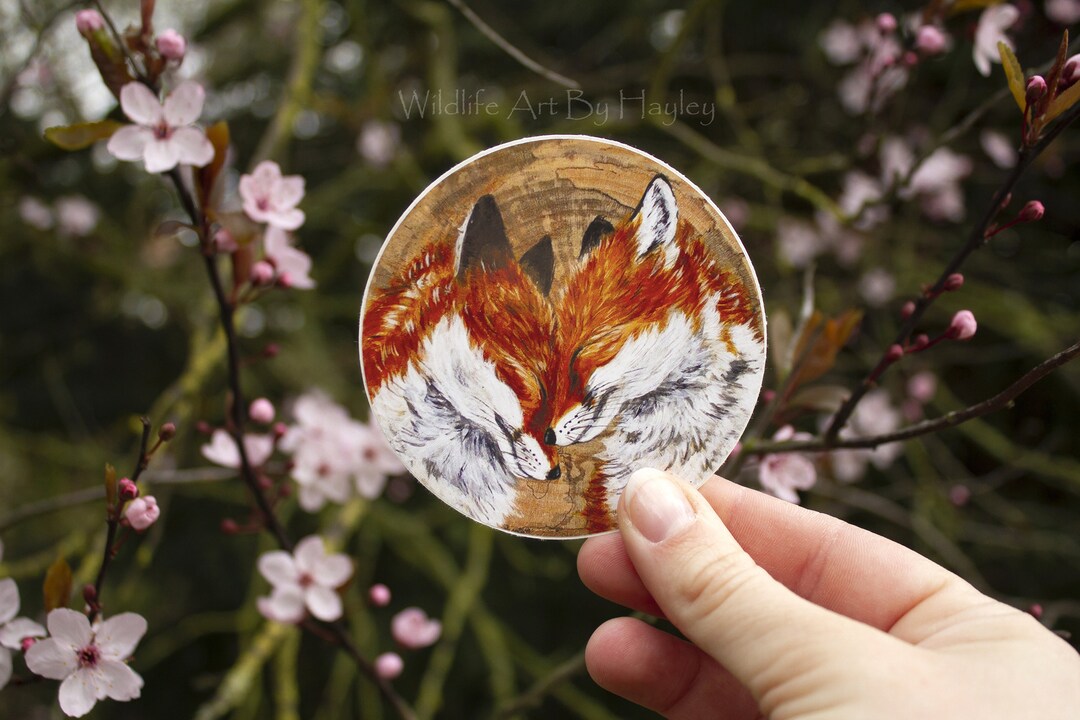 Fox Vinyl Sticker, Wildlife Art - Etsy