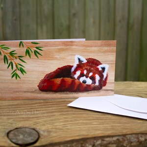 Red Panda Greetings Card, Animal Art Card - Etsy UK