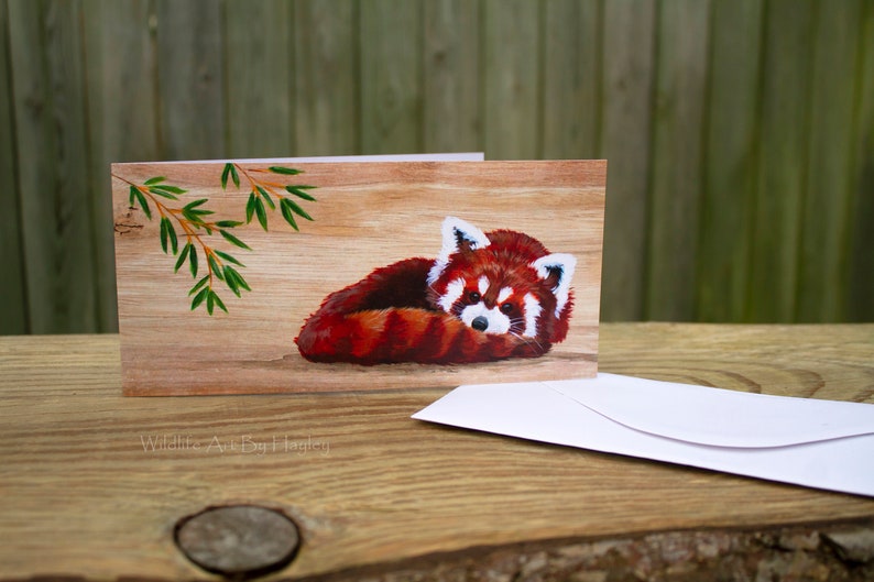 Red Panda Greetings Card Animal Art Card - Etsy UK
