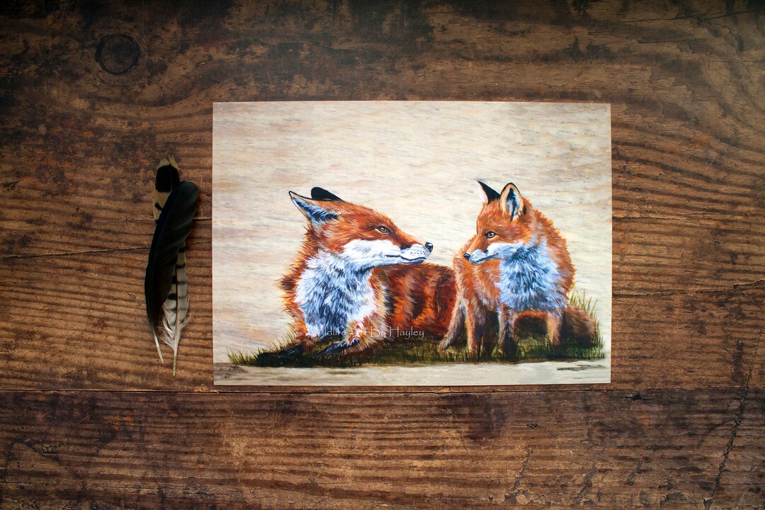 Fox Family Art Print, A4 Size. - Etsy