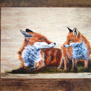Fox Family Art Print, A4 Size. - Etsy