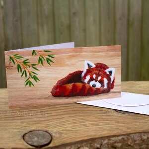 Red Panda Greetings Card, Animal Art Card - Etsy UK