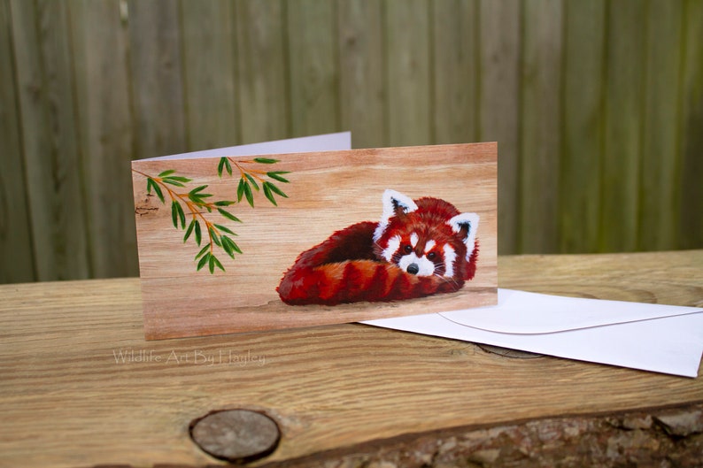 Red Panda Greetings Card Animal Art Card - Etsy UK