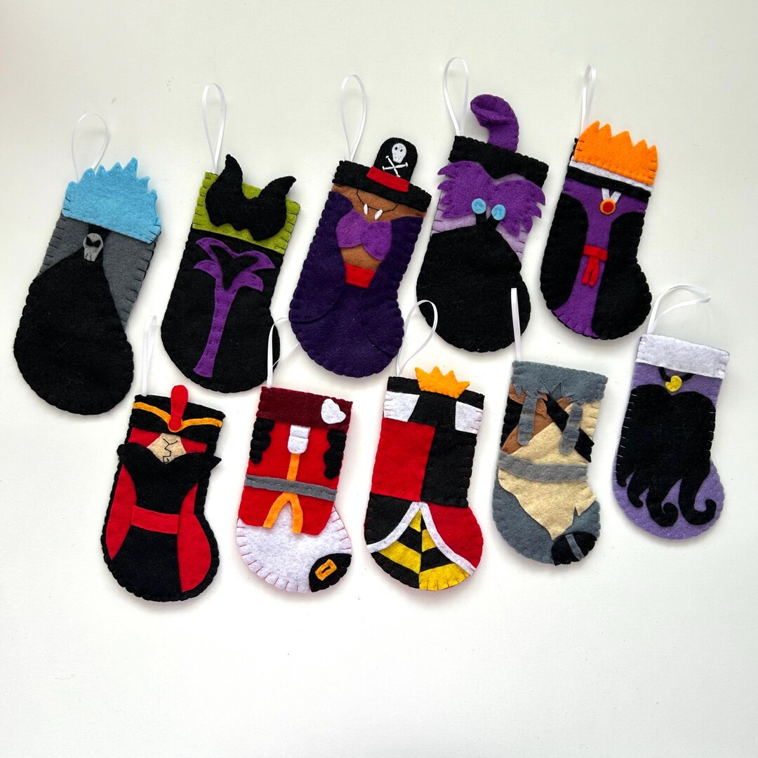 Disney Villains Inspired Mini Christmas/holiday Season Tree Decorations ...