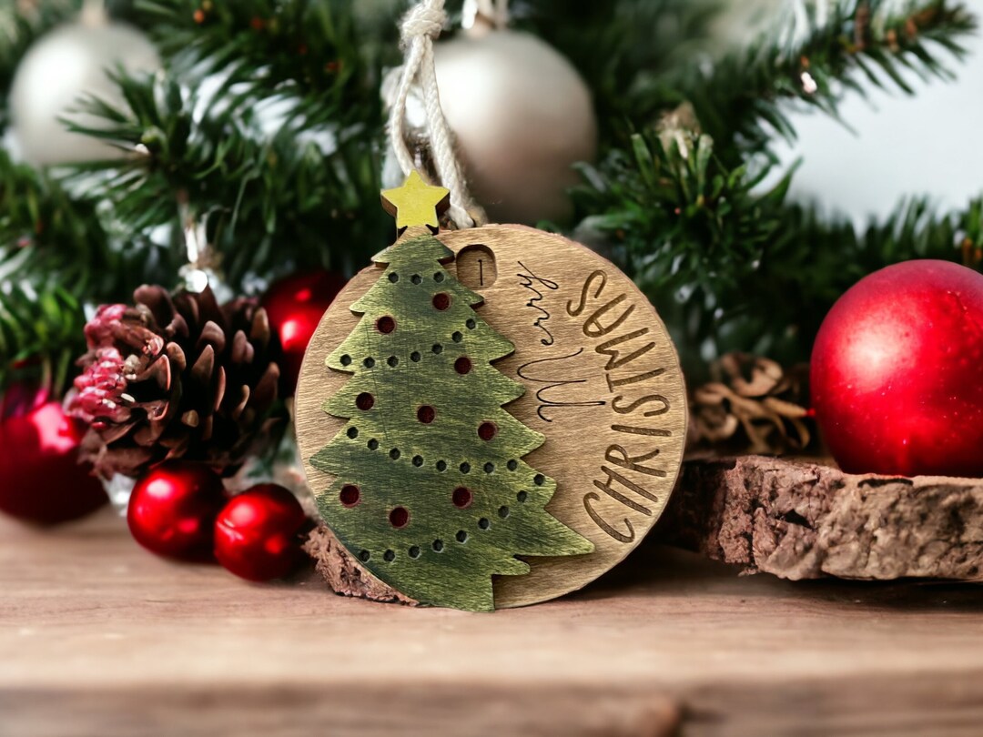 Christmas Advent Ornamnent, Countdown Ornament, Holiday Countdown ...