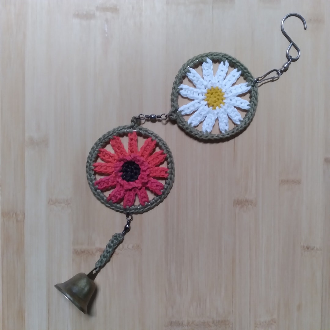 Spring Spinner, Wind Chime, Crochet Flowers - Etsy