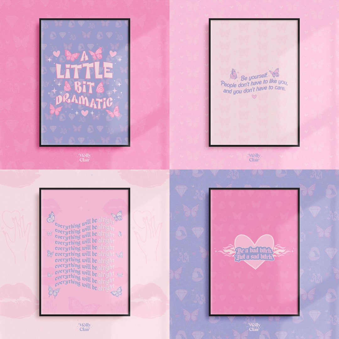 Aesthetic Prints Wall Art Print Set Prints Set of 4 - Etsy UK