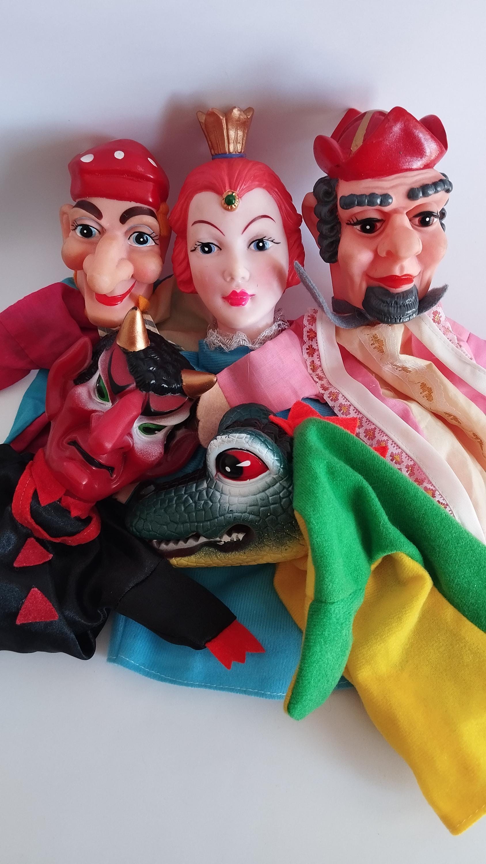 Lot of 5 Vintage Rubber Head Hand Puppets Germany - Etsy