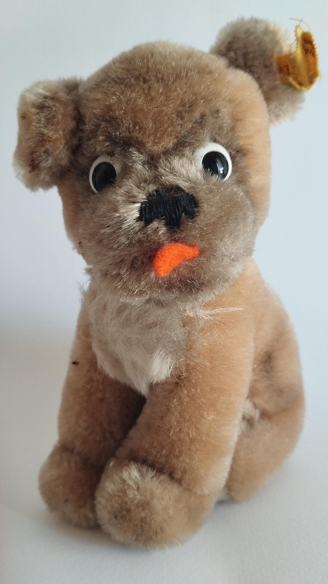 Vintage 60's Steiff Mohair Mopsy Puppy English Bulldog 5” - Etsy