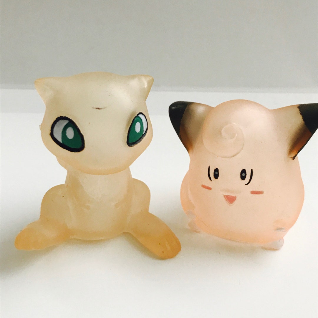 Clear Mew & Clefairy Nintendo Bandai Pokemon Figures 1996-97-98 Rare T ...