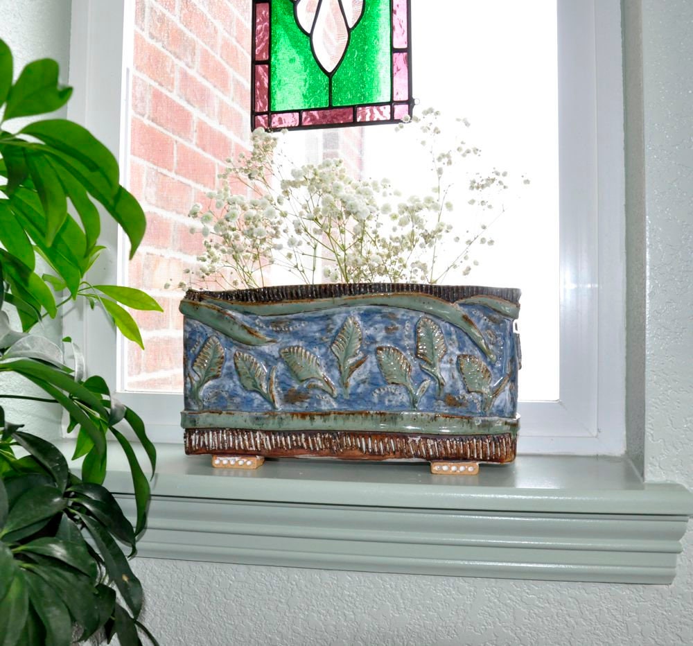 Leafy Windowsill Planter - Etsy