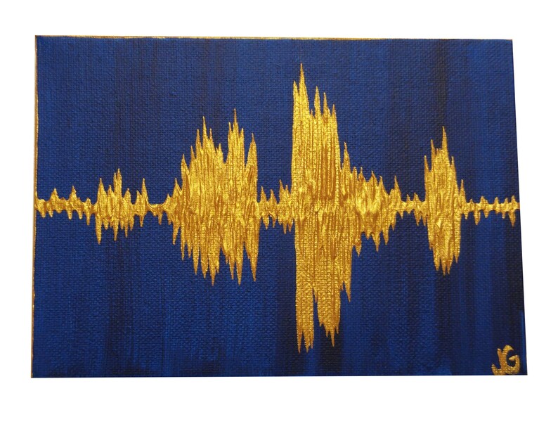 11x14 Custom Soundwave Painting for Anniversary Gift Sound - Etsy