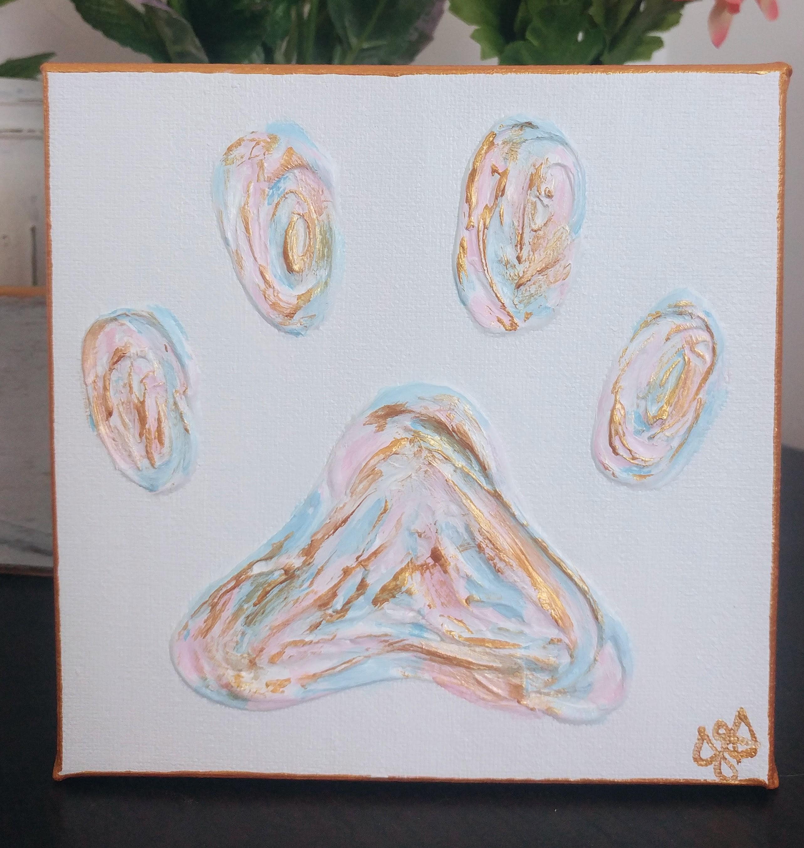 Custom School Colors Paw Print Painting: Dorm Decor - Etsy