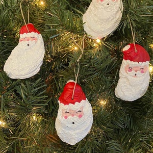 READY to SHIP Hand-painted Oyster Shell Santa Claus Ornaments ...
