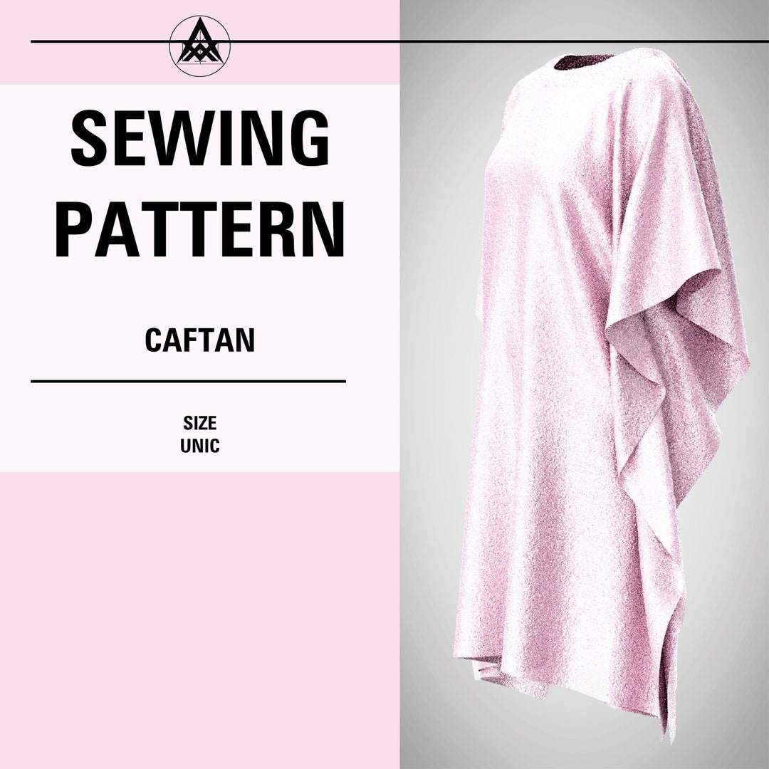 Simple Kaftan Sewing Pattern: XS-XL Size (PDF Pattern) - Etsy