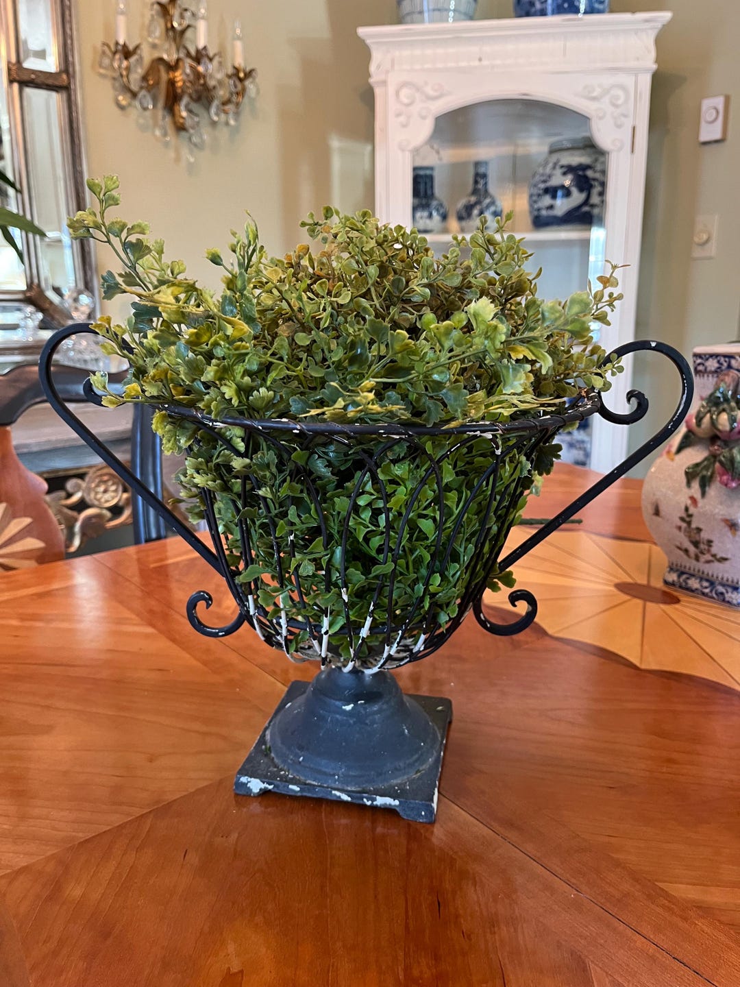 Chippy Metal Basket Urn Cachepot Planter - Etsy