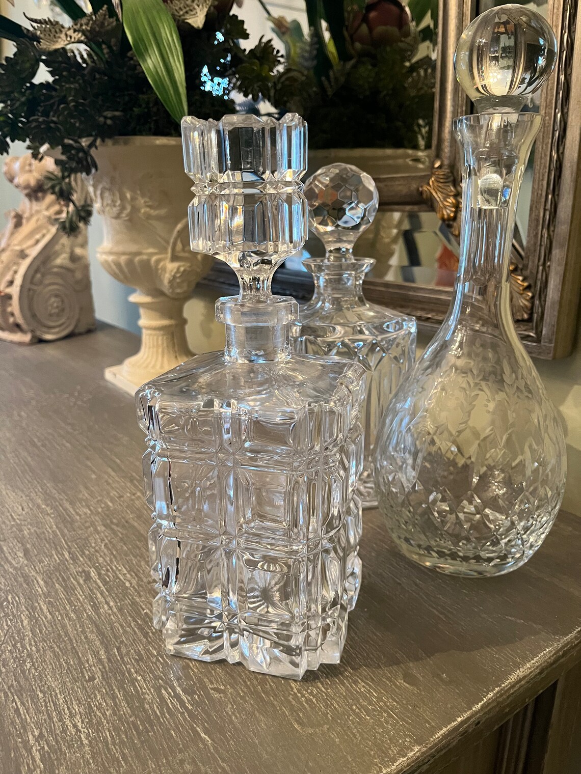Vintage Glass Liquor Decanter - Etsy