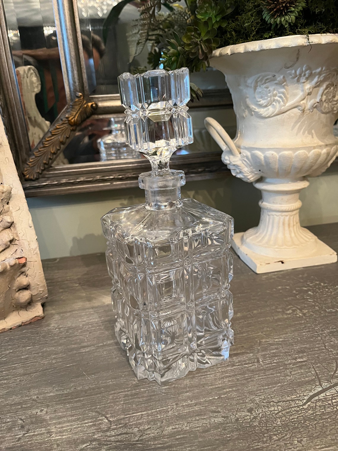 Vintage Glass Liquor Decanter - Etsy