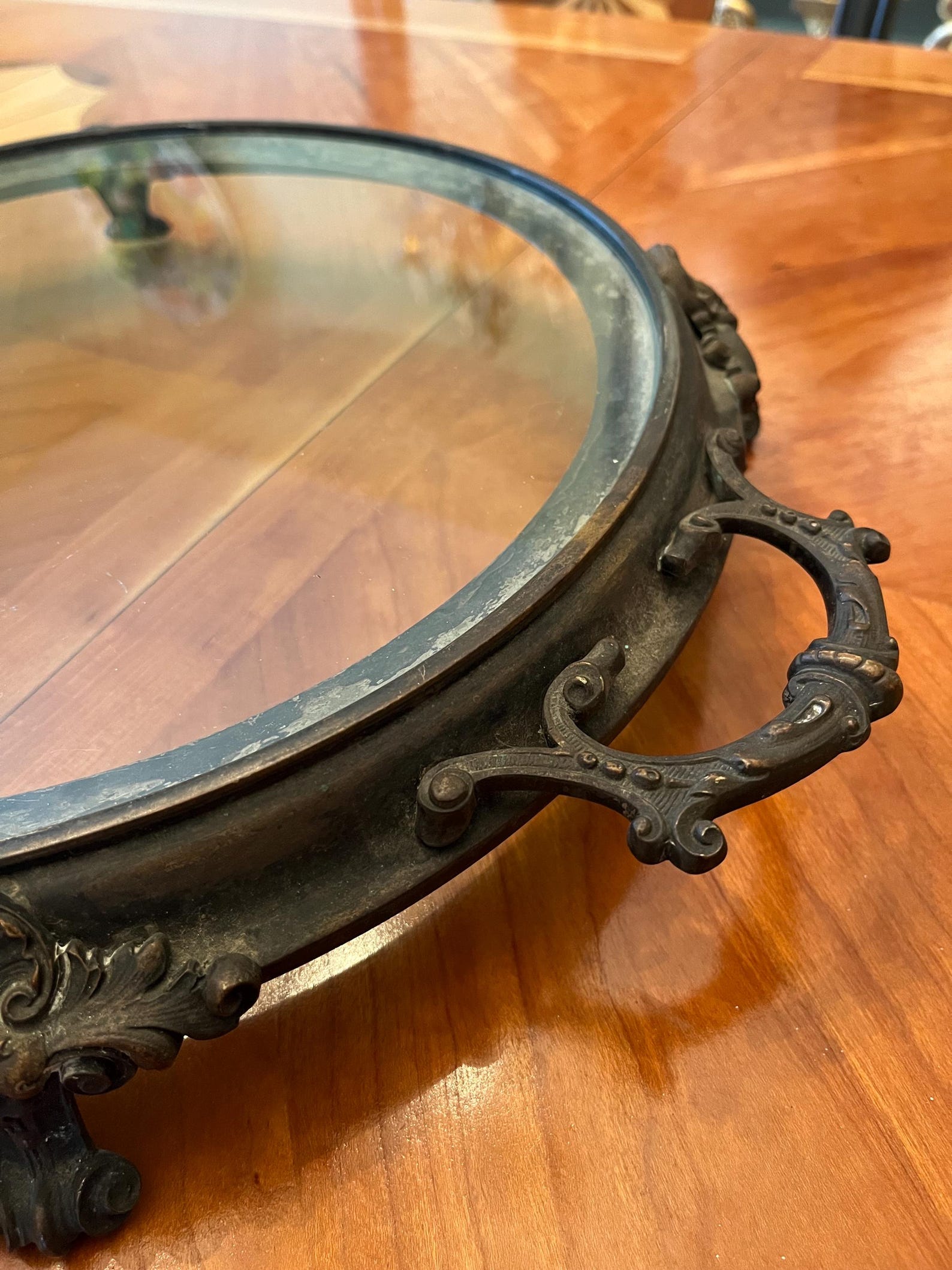 Antique Late 19th Century Victorian Metal Footed Plateau Glass Riser - Etsy