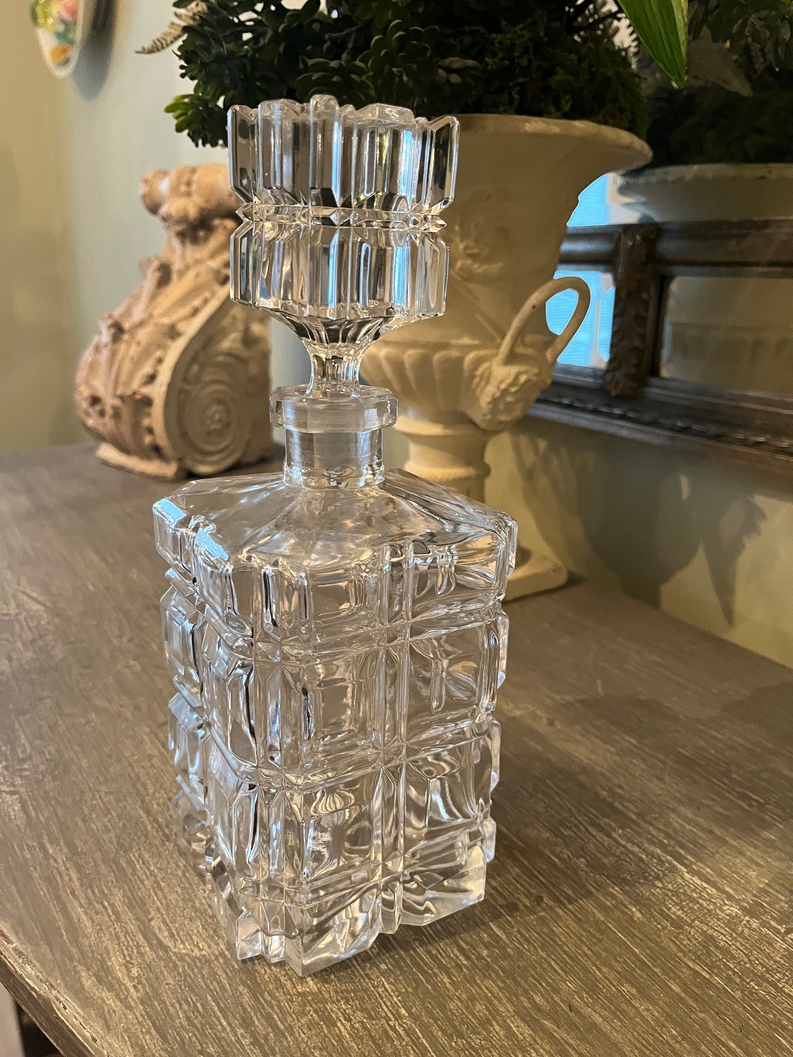 Vintage Glass Liquor Decanter - Etsy