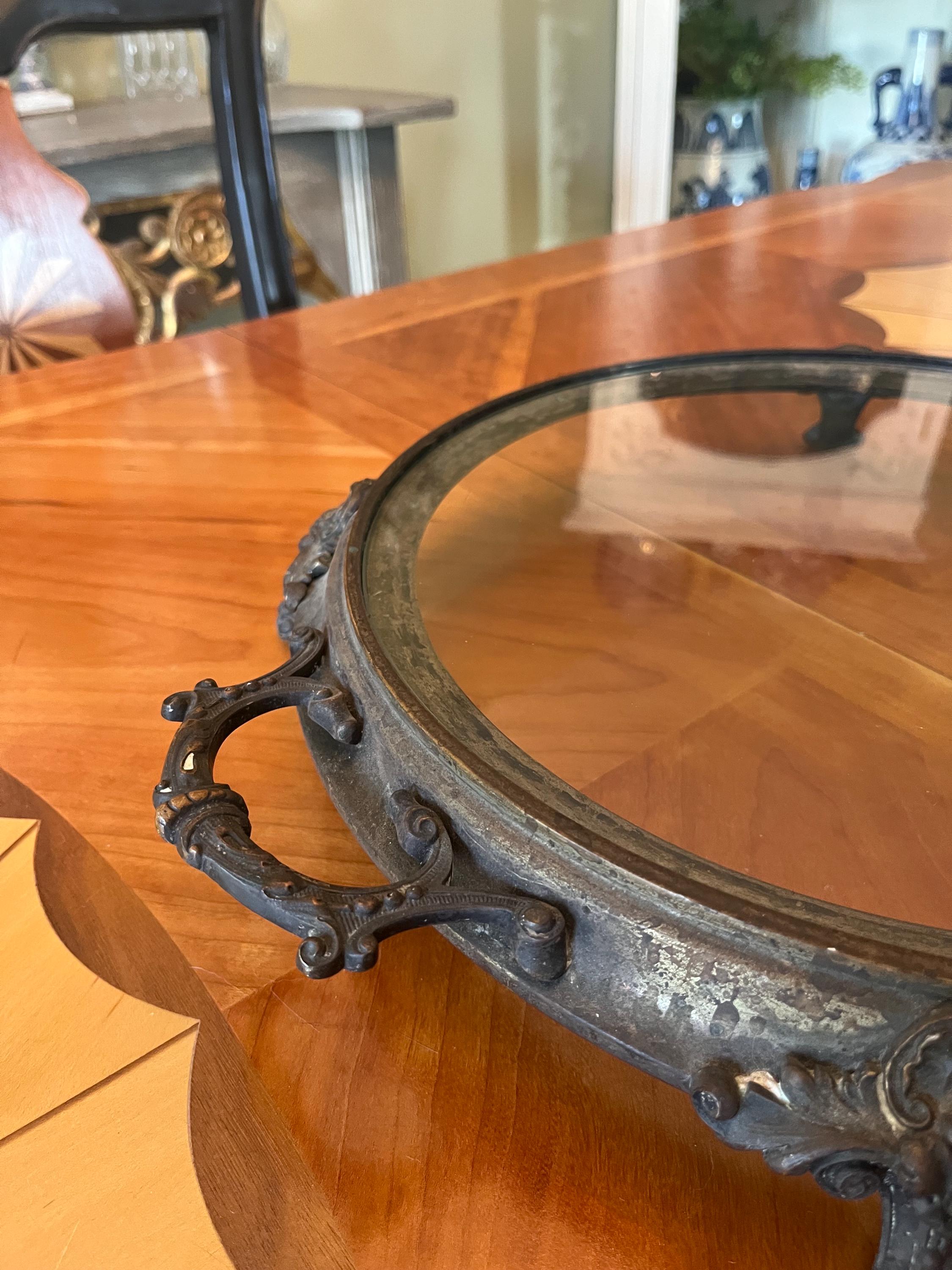 Antique Late 19th Century Victorian Metal Footed Plateau Glass Riser - Etsy