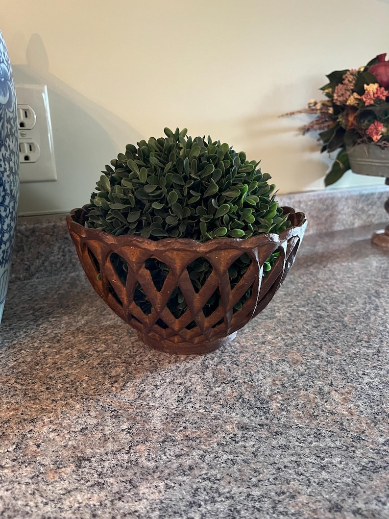 French Reticulated Lattice Cast Iron Jardiniere Urn Cachepot - Etsy