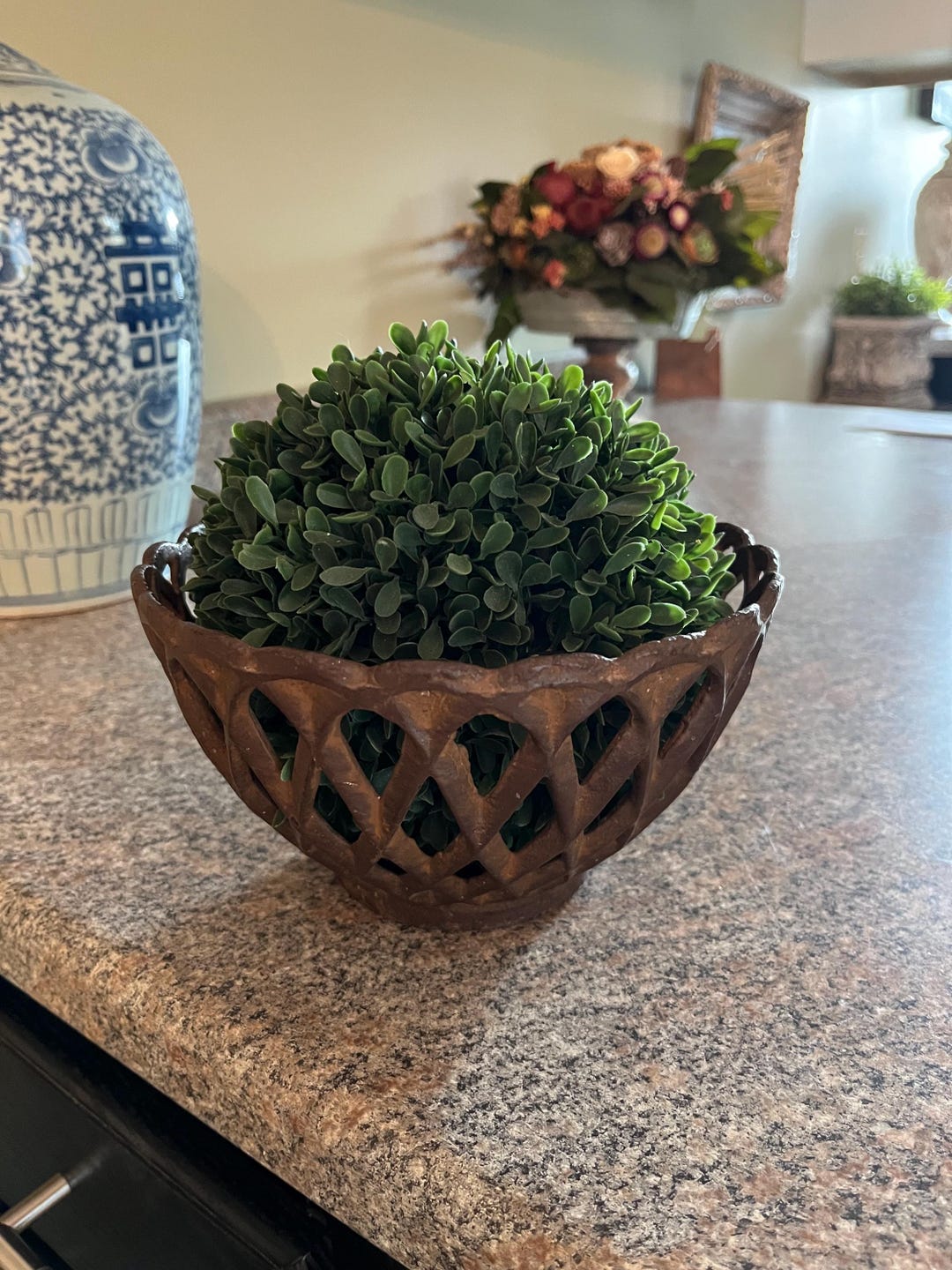 French Reticulated Lattice Cast Iron Jardiniere Urn Cachepot - Etsy