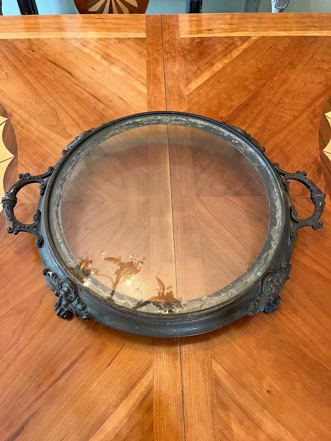 Antique Late 19th Century Victorian Metal Footed Plateau Glass Riser - Etsy