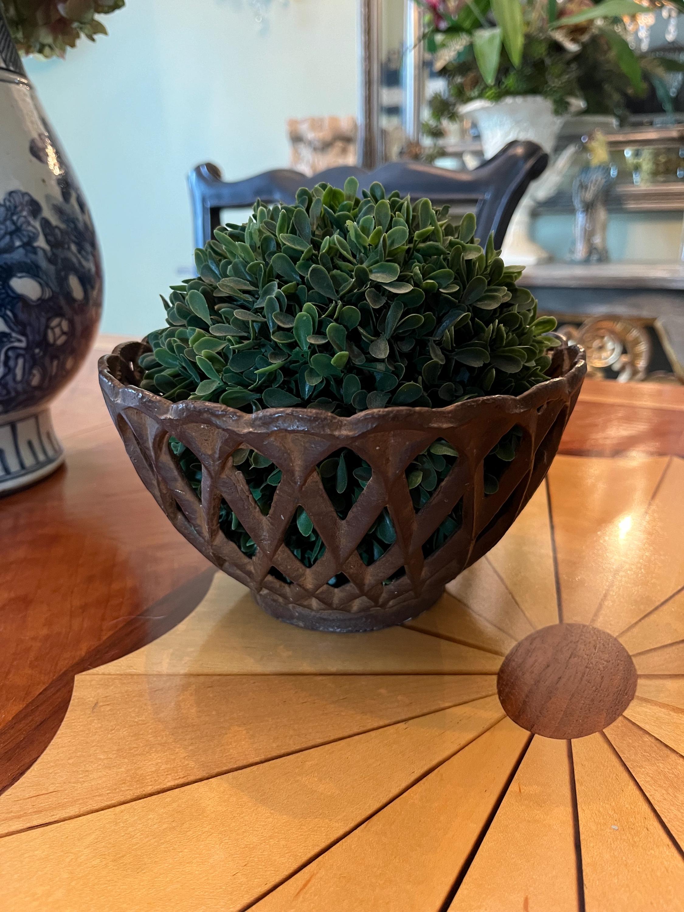 French Reticulated Lattice Cast Iron Jardiniere Urn Cachepot - Etsy