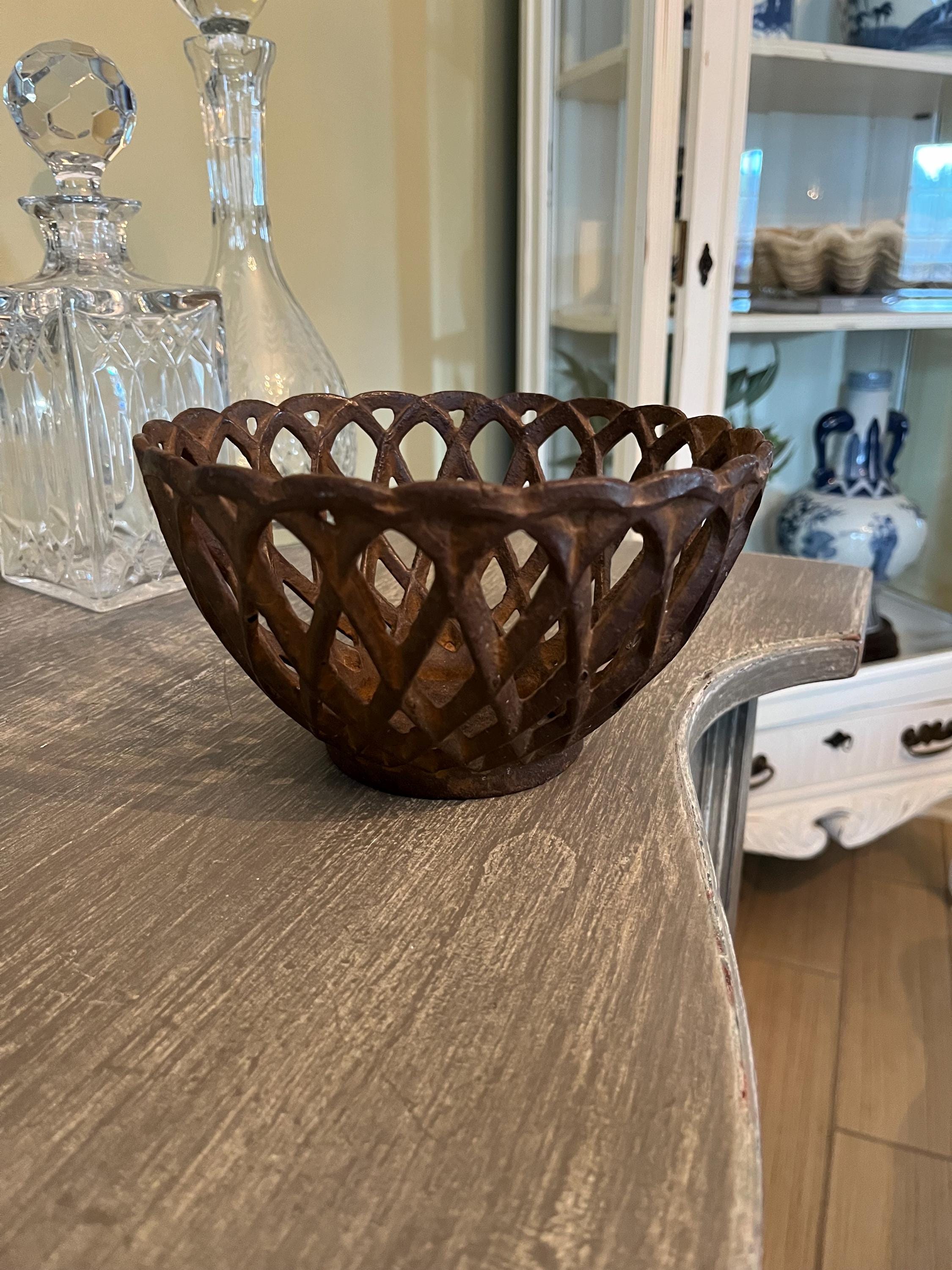 French Reticulated Lattice Cast Iron Jardiniere Urn Cachepot - Etsy