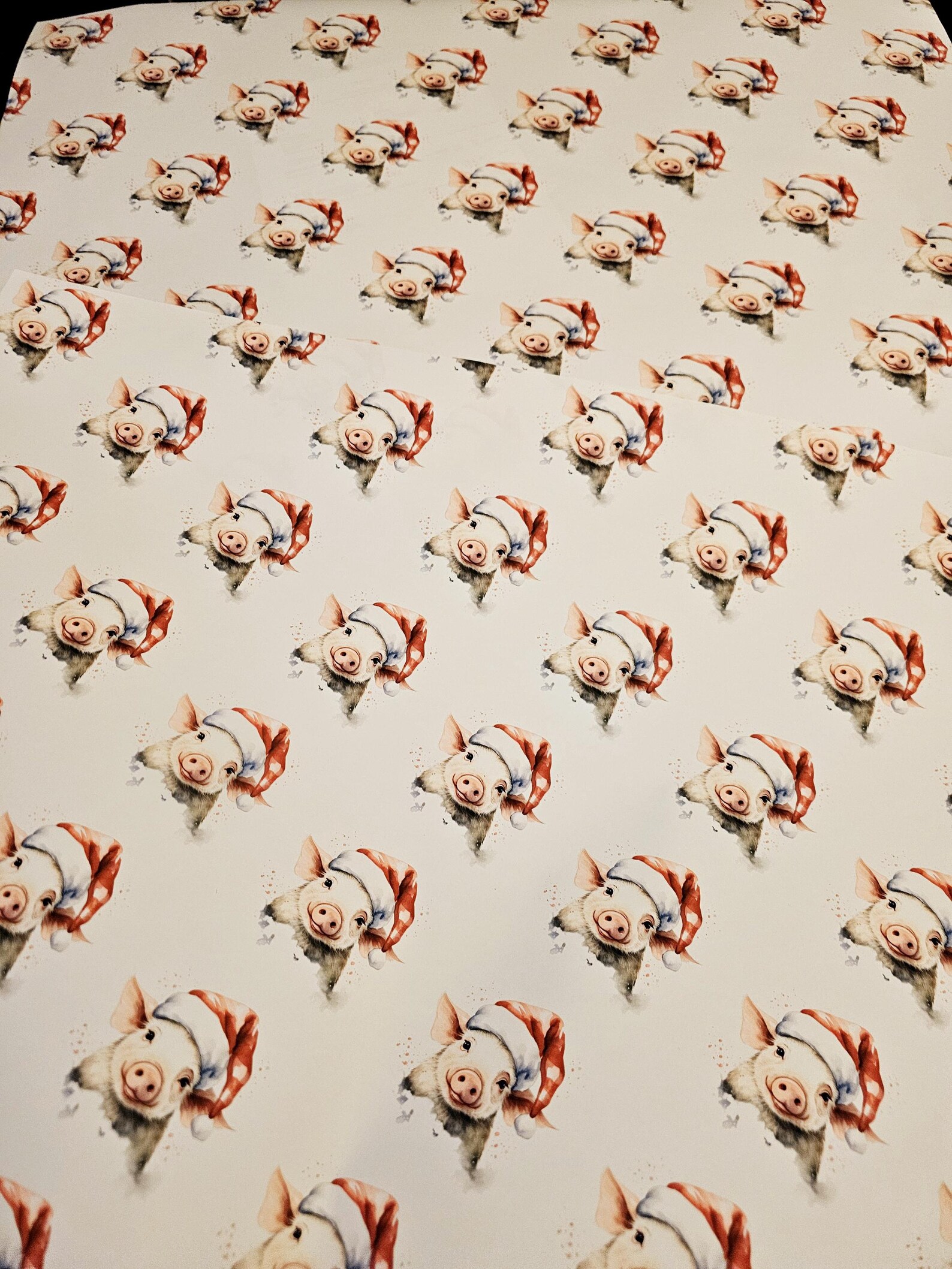 Christmas Pig Wrapping Paper A3 ROLLS Eco Friendly Thick Quality Gift ...