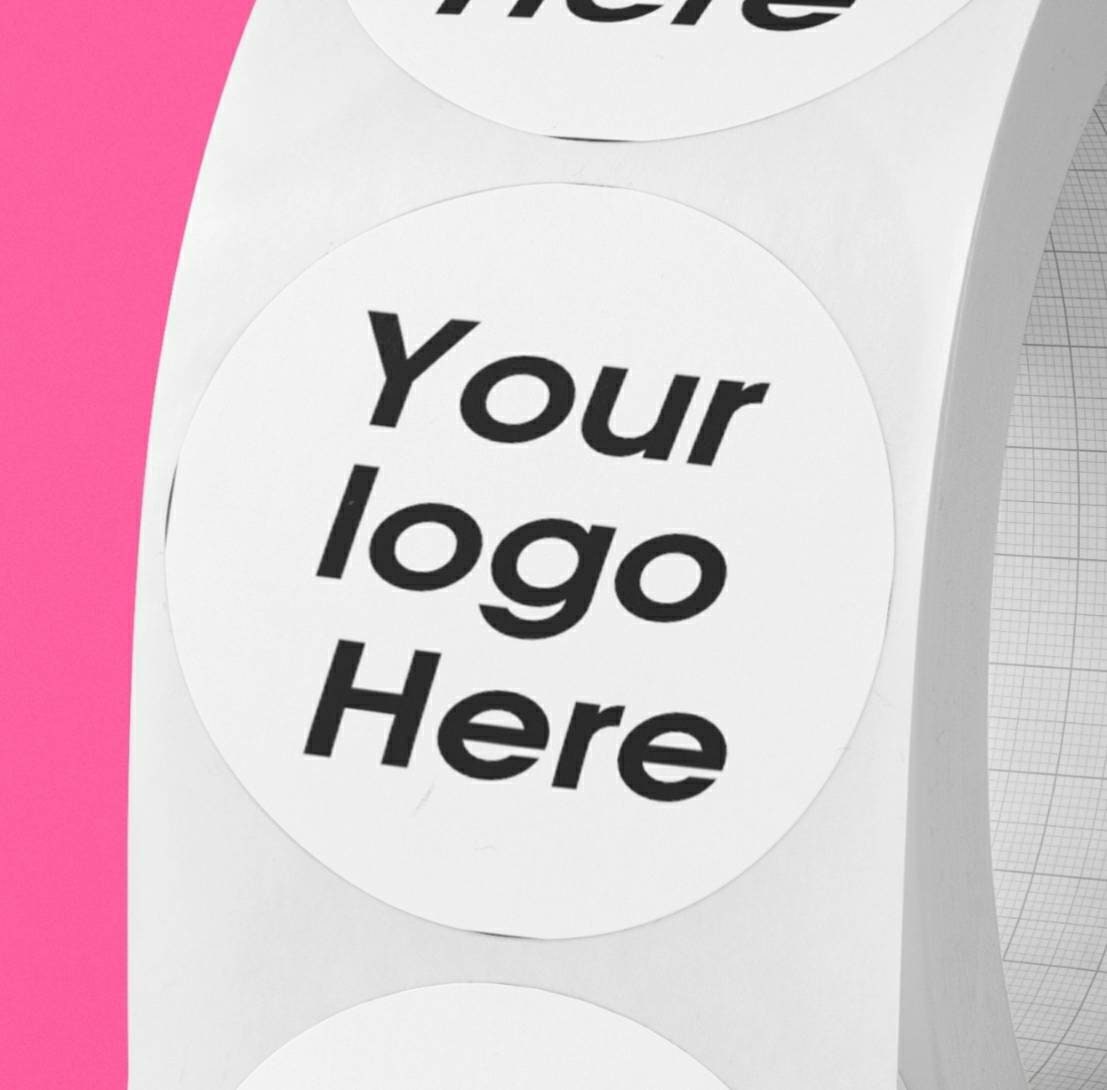 Roll of Logo Stickers Small Business Packaging Labels 35mm | Etsy