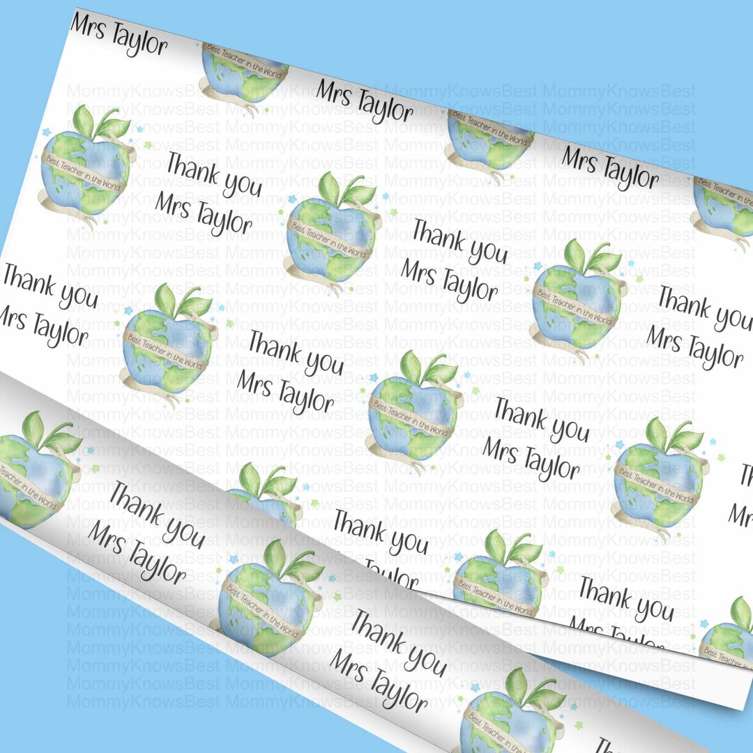 Thank You Teacher Apple Wrapping Paper A3 and Rolls Eco Friendly Thick ...