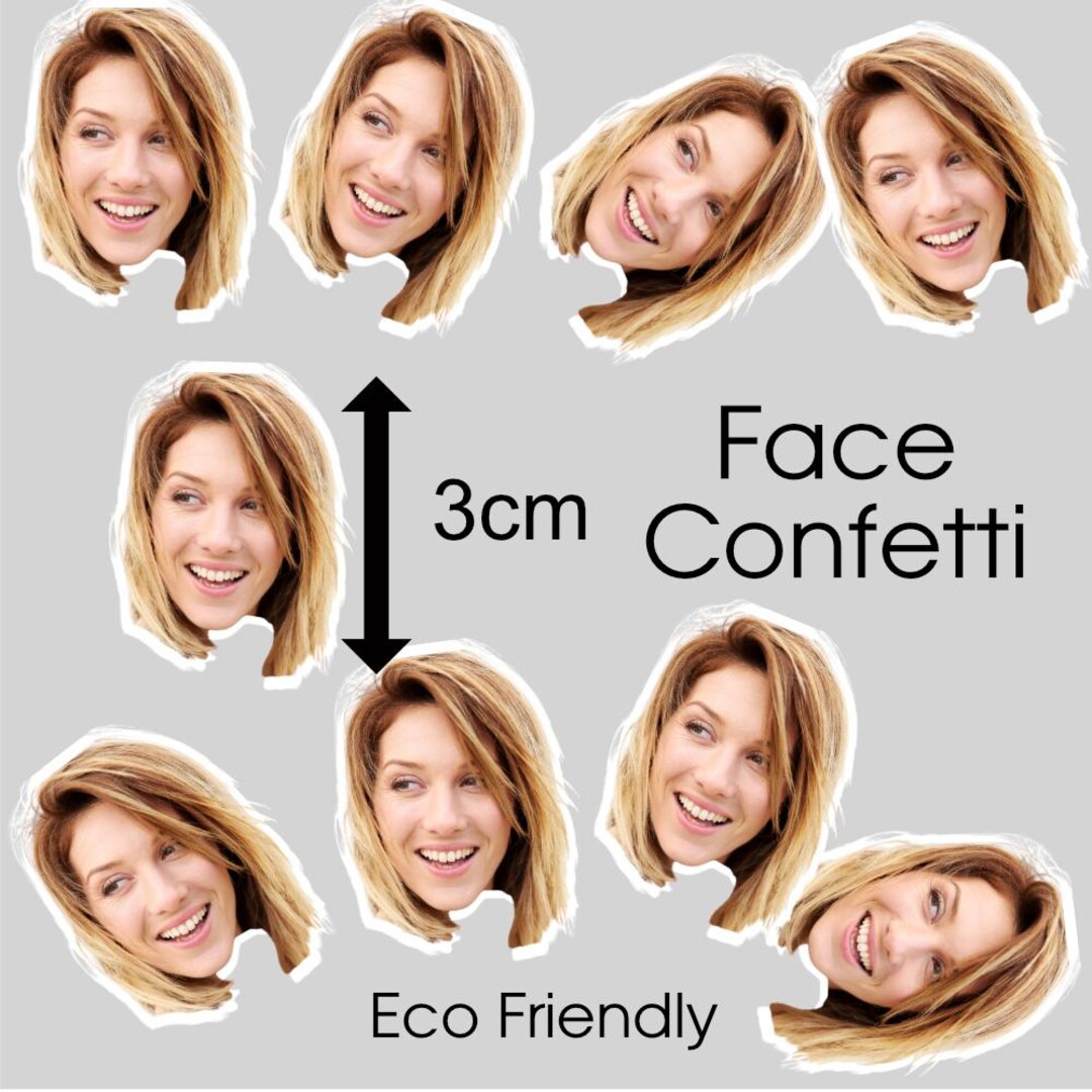 Photo Face Confetti Personalised Decorations, Head Confetti, Hen Do ...