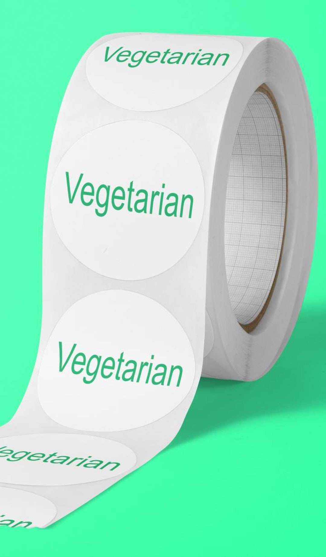 Vegetarian Stickers on a Roll. Business a Allergen Stickers. Food ...