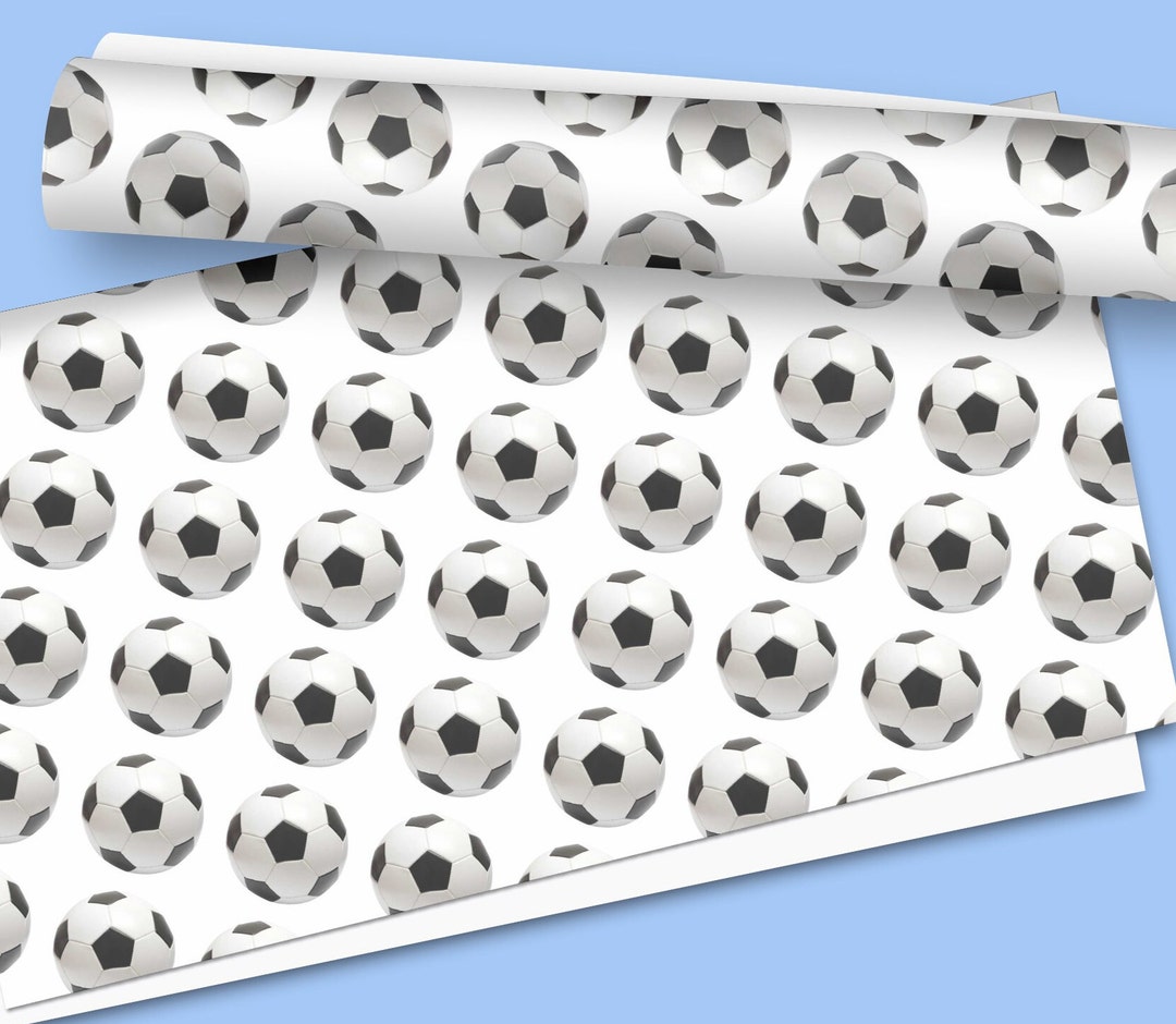 Football Wrapping Paper ROLLS Personalised Quality A3 Eco Gift Wrap ...