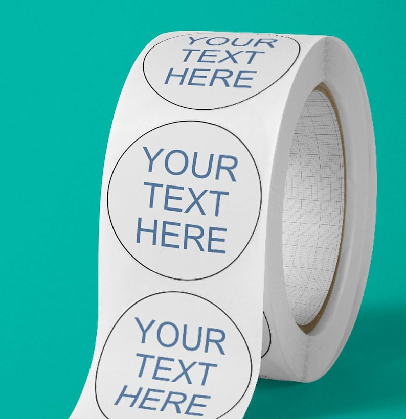 Add Your Text Roll of Stickers Small Business Packaging Labels 35mm ...